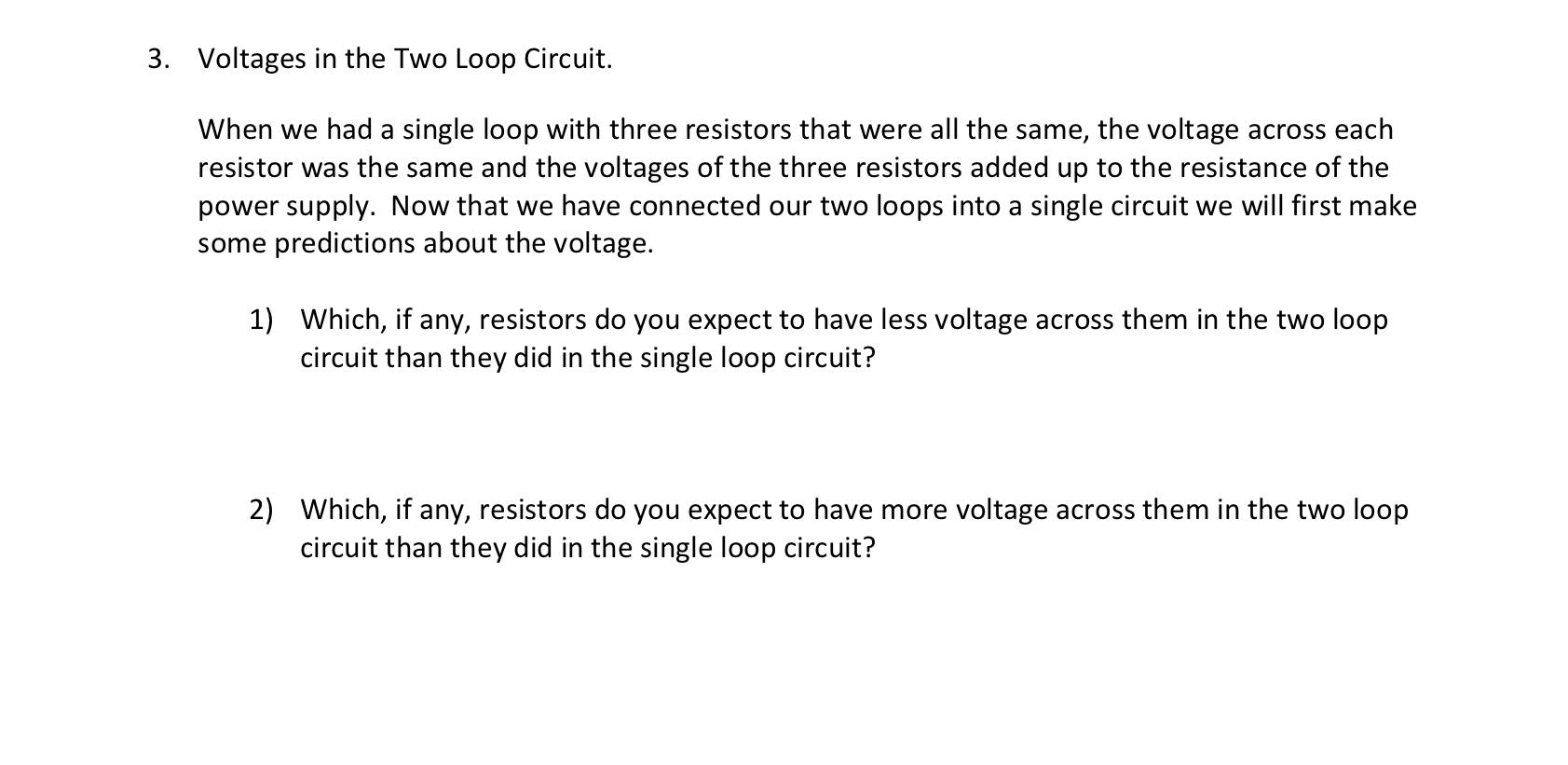 Voltages in the Two Loop Circuit. When we had a | Chegg.com