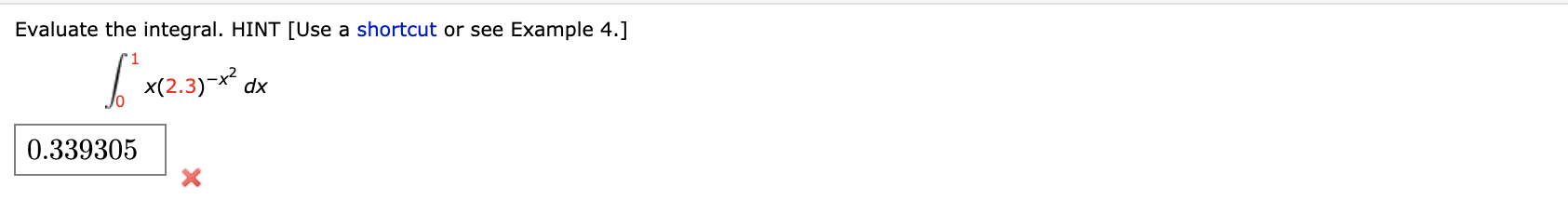 Solved Evaluate the integral. HINT [Use a shortcut or see | Chegg.com