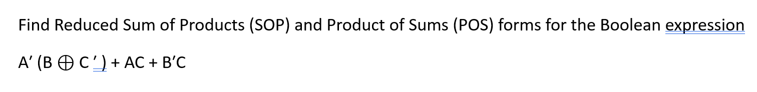 Solved Find Reduced Sum of Products (SOP) and Product of | Chegg.com