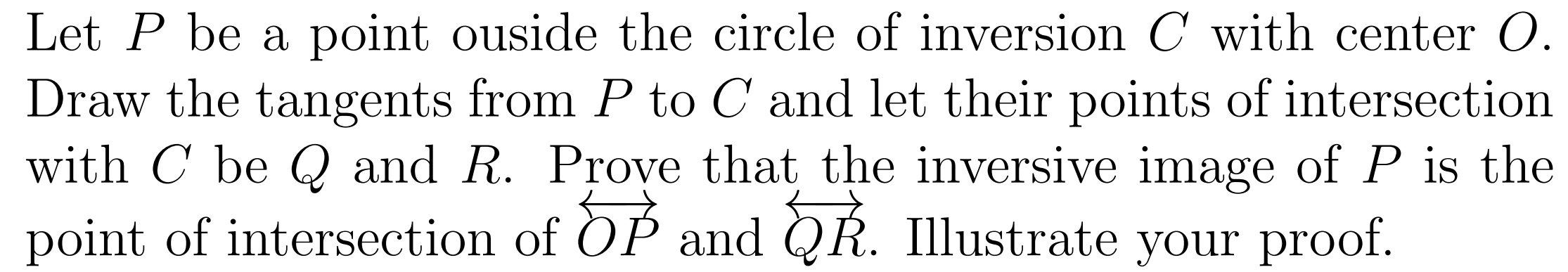Solved Let P be a point ouside the circle of inversion C | Chegg.com