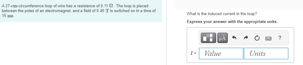Solved A 27-cm-circumference loop of wire has a resistance | Chegg.com