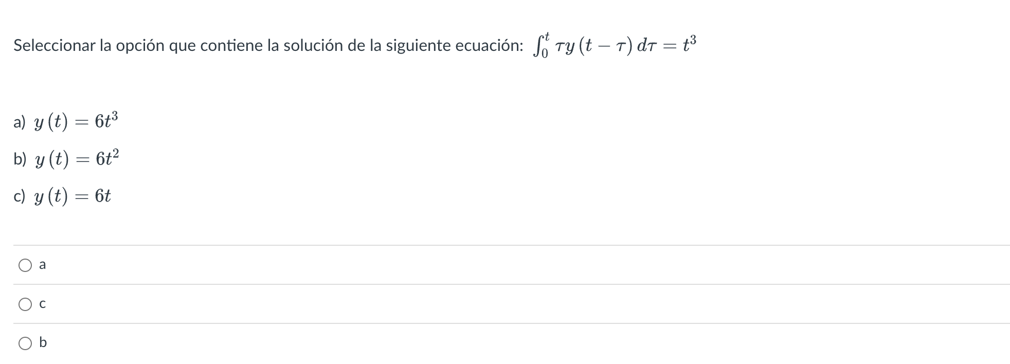 Solved Seleccionar la opción que contiene la solución de la | Chegg.com