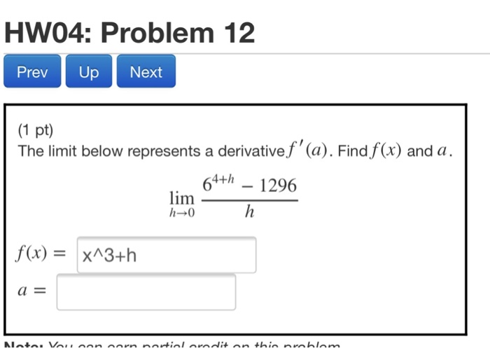 Solved HW04: Problem 14 Prev UpNext (1 pt) Letf(x) = 8x2 + | Chegg.com