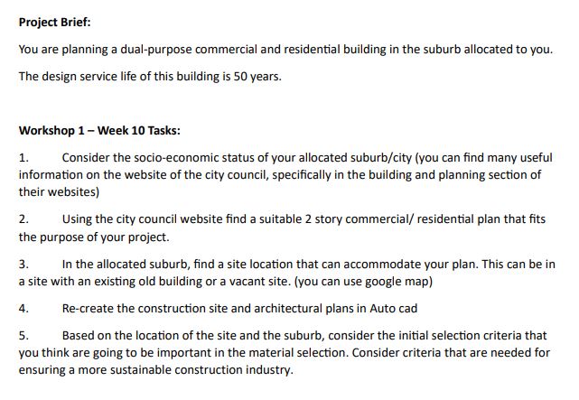 Solved Project Brief: You are planning a dual-purpose | Chegg.com