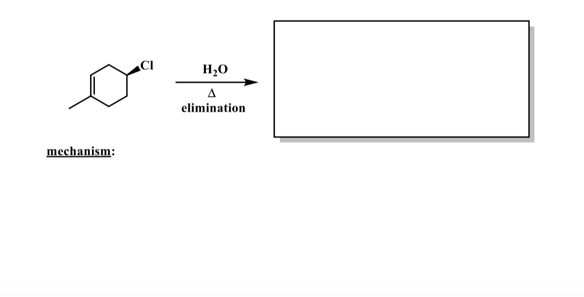 Solved elimination mechanism: | Chegg.com