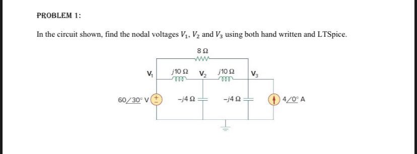 Solved In the circuit shown, find the nodal voltages V1,V2 | Chegg.com