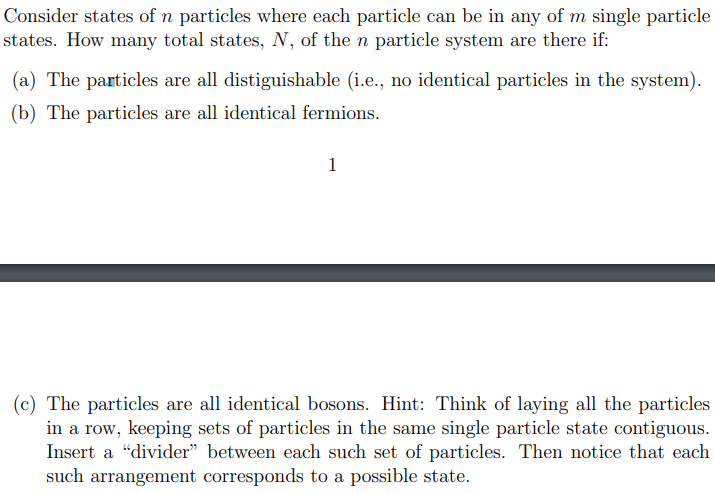 Solved Consider states of n particles where each particle | Chegg.com