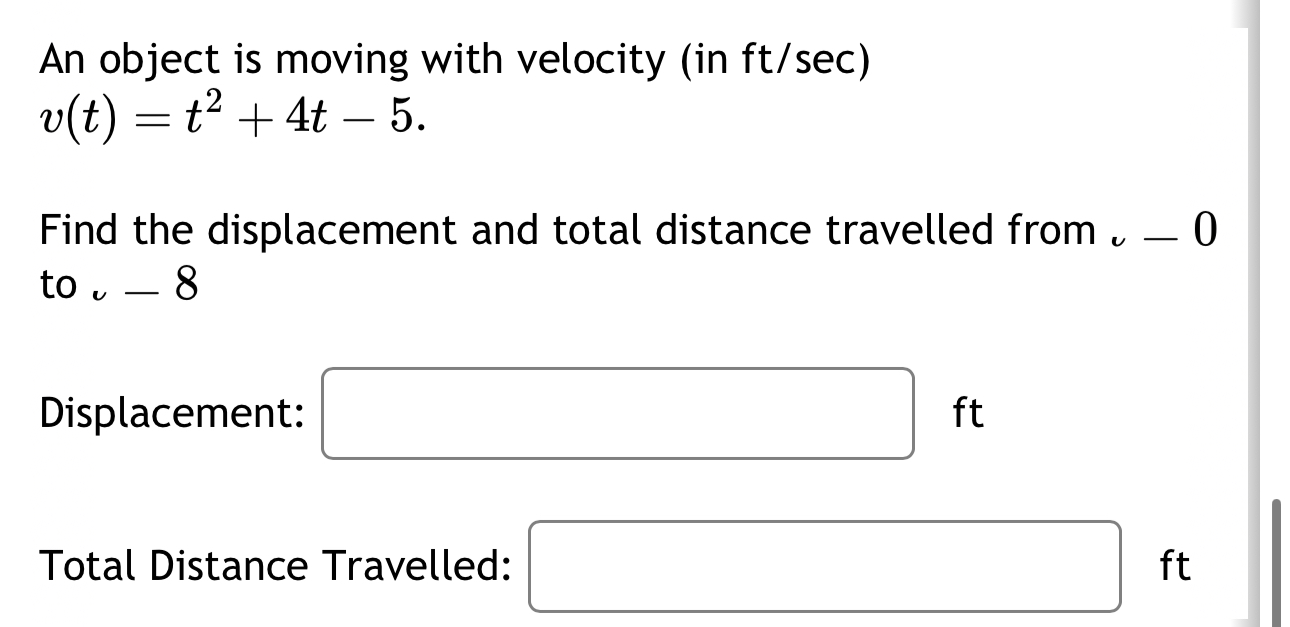 Solved An object Is moving With Velocity