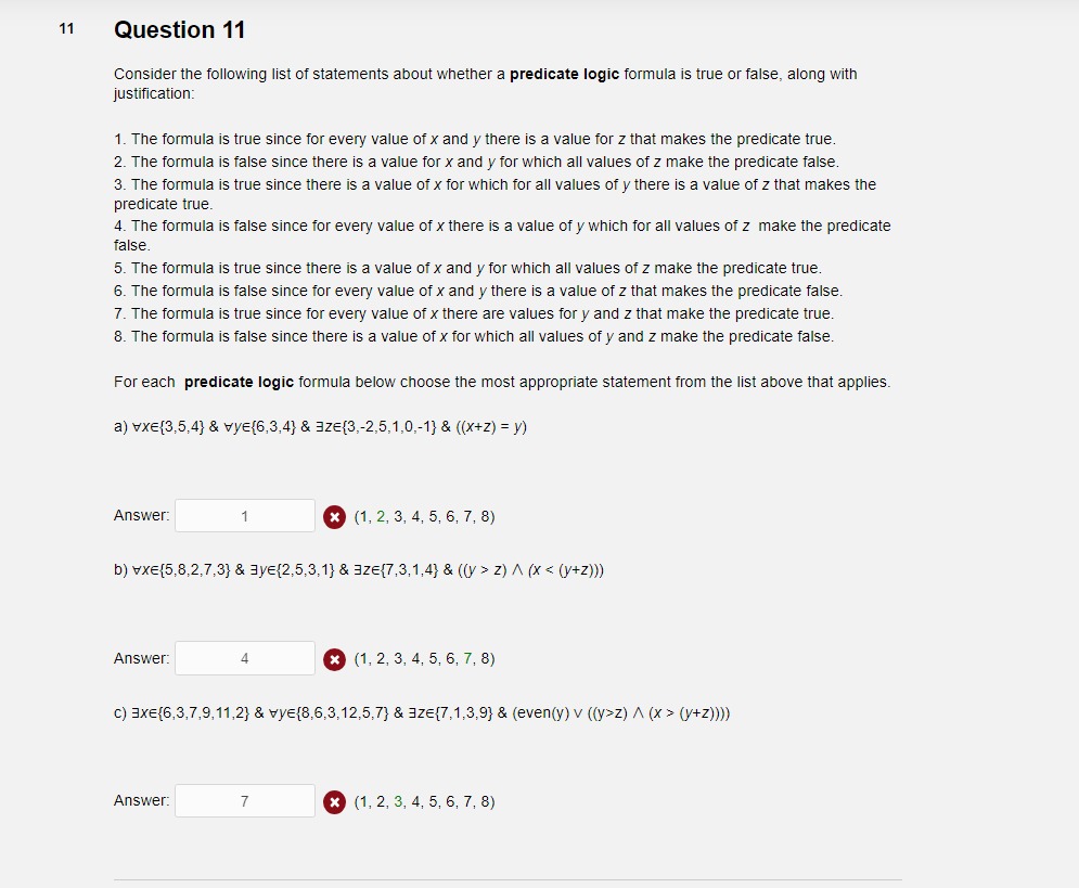 Solved 11 ﻿Question 11Consider the following list of | Chegg.com