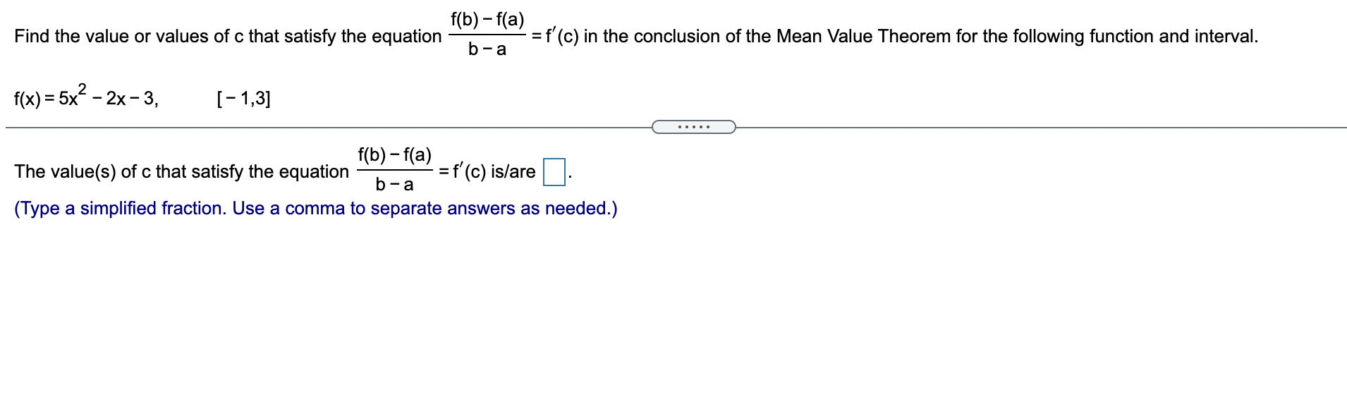 Solved f(b) – f(a) Find the value or values of c that | Chegg.com