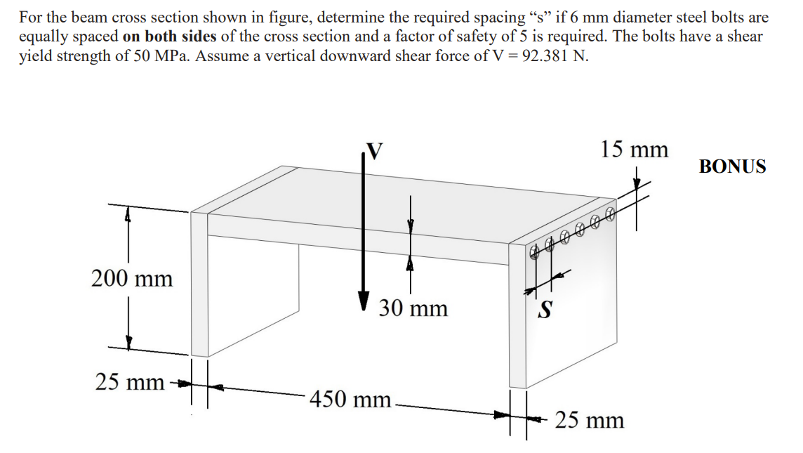 Solved For the beam cross section shown in figure, determine | Chegg.com