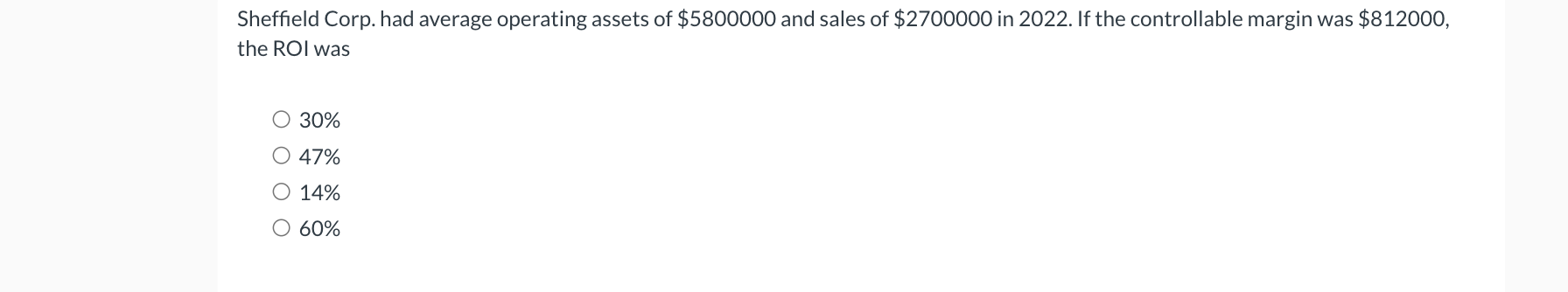 Solved Sheffield Corp Had Average Operating Assets Of