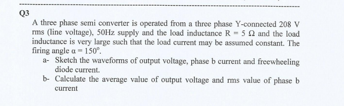 Solved 1/How can I calculate the value of current on phase | Chegg.com