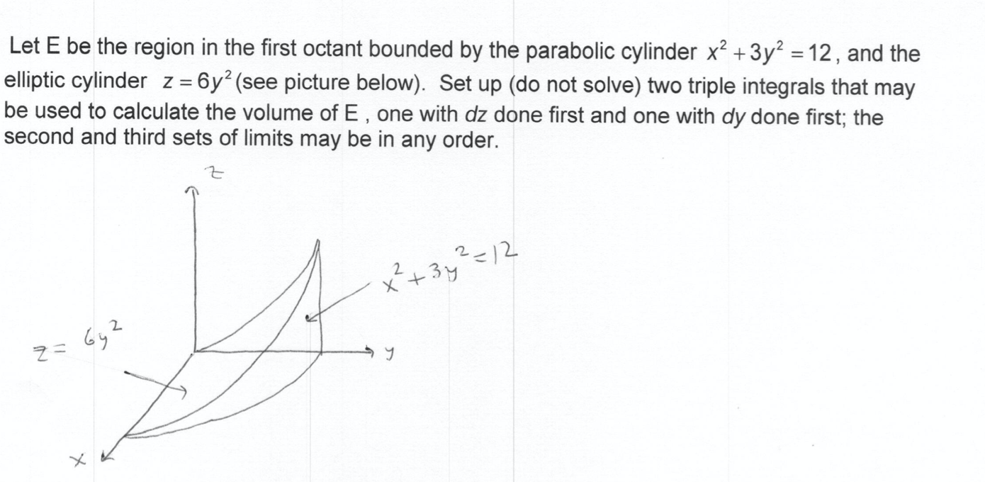 Solved Let E be the region in the first octant bounded by | Chegg.com