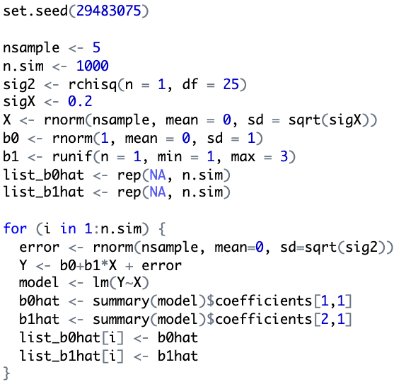 Solved set.seed(29483075) nsample