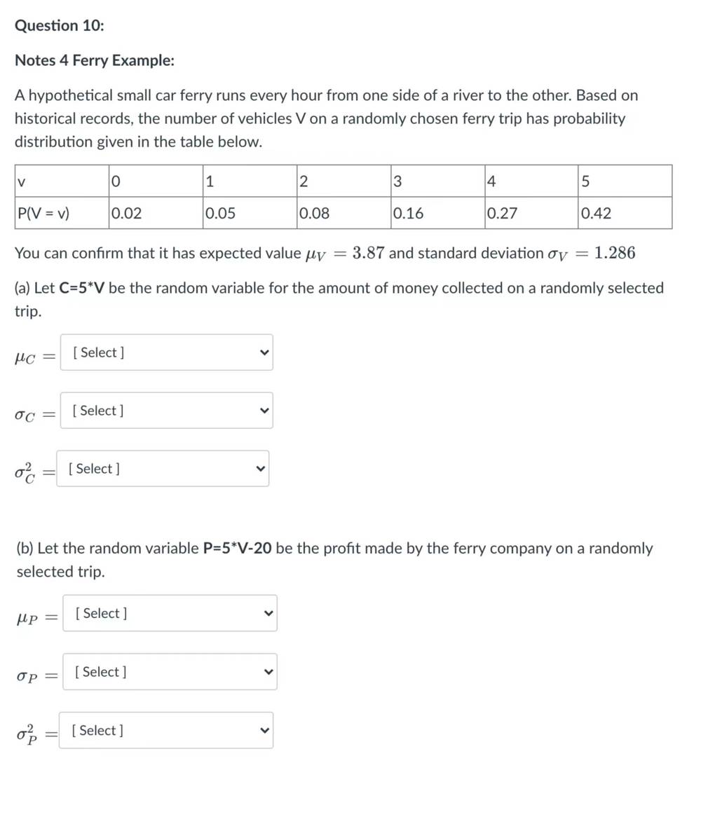 Solved Notes 4 Ferry Example: A hypothetical small car ferry | Chegg.com