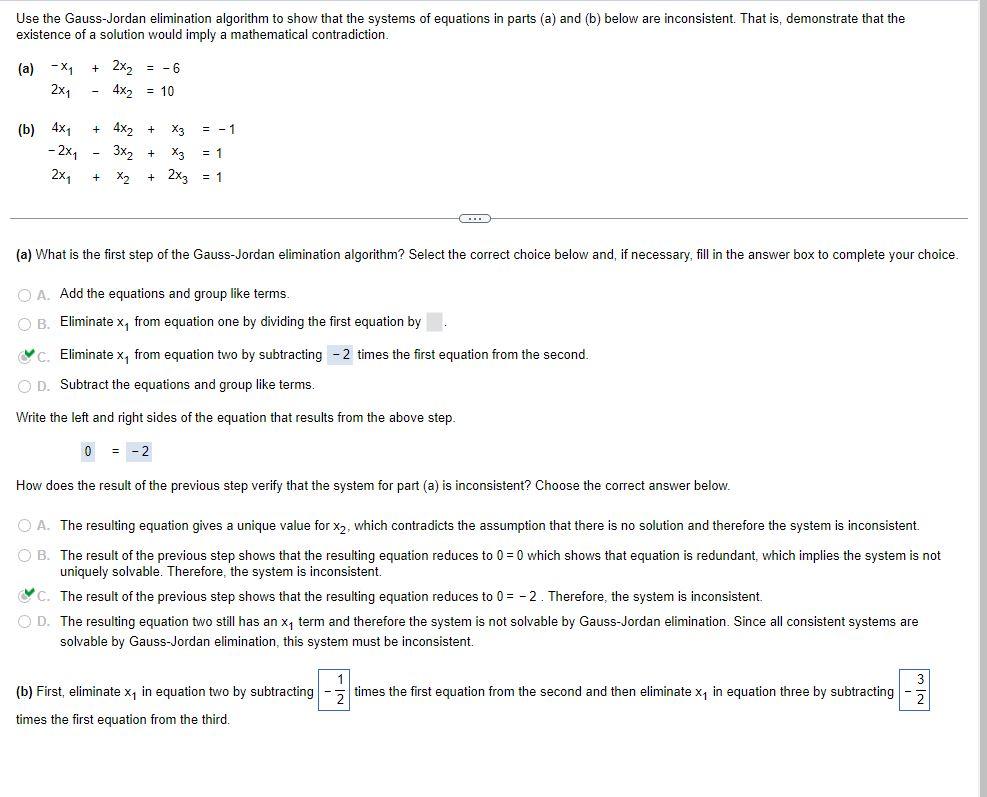 Solved The -1/2 is right, im not sure what to do for the | Chegg.com