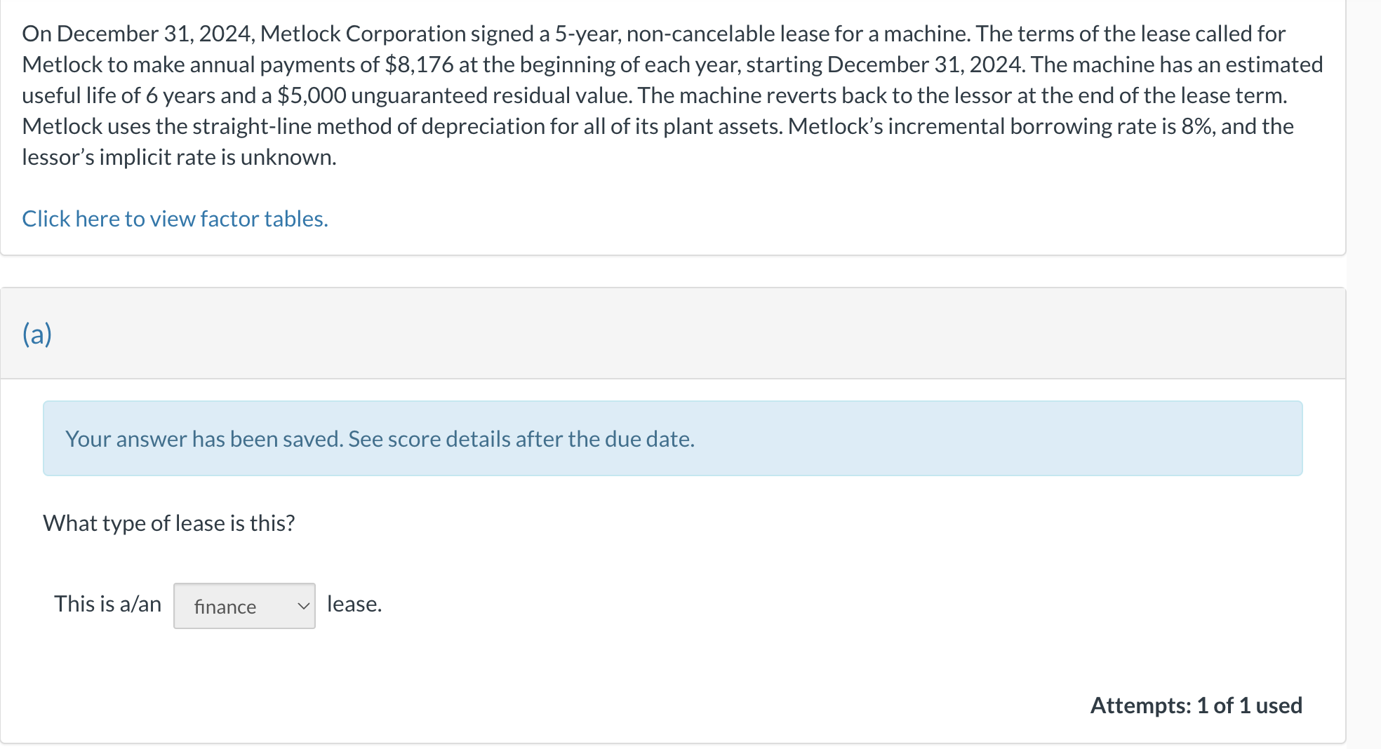 Solved On December 31, 2024, Metlock Corporation signed a | Chegg.com