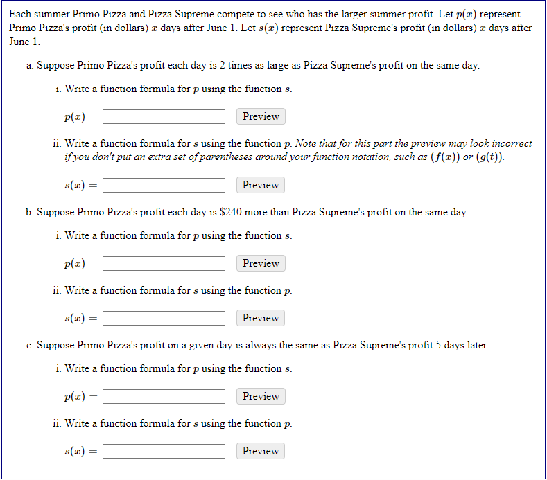 Solved Each summer Primo Pizza and Pizza Supreme compete to | Chegg.com