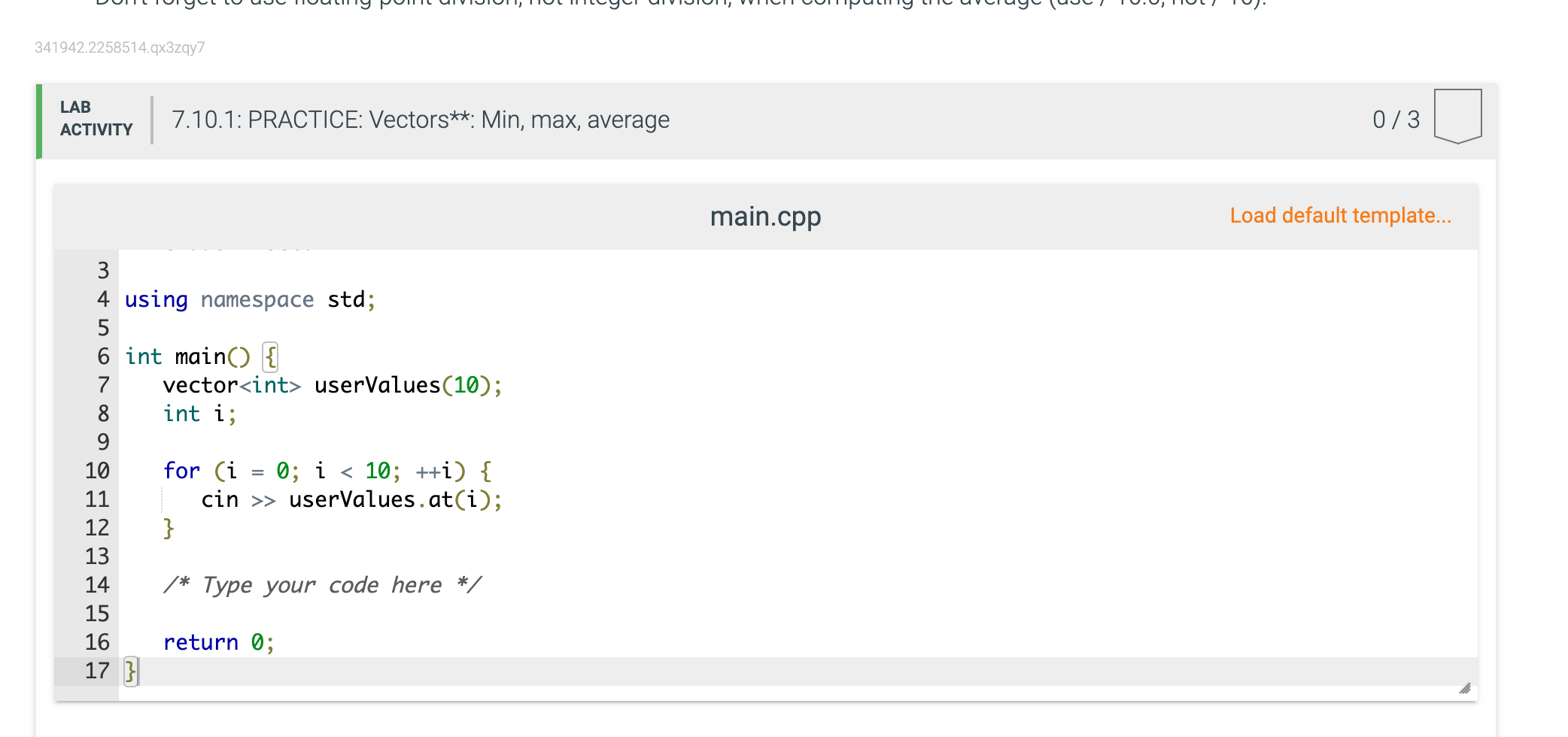 Solved 7.9 PRACTICE: Vectors***: Bowling score Bowling | Chegg.com