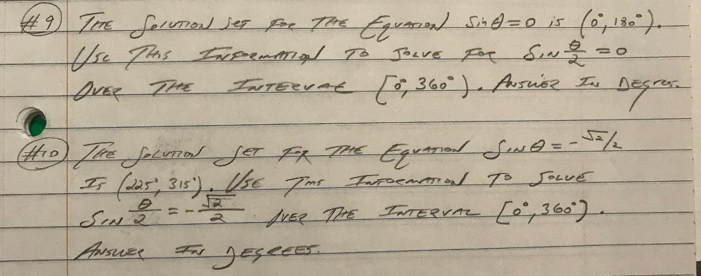 Solved Use The Given Information To Solve For The