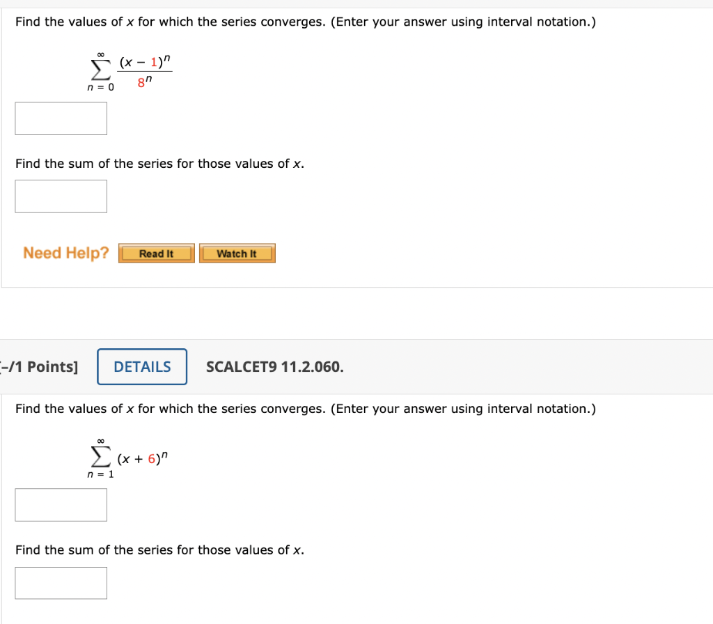Solved Find the values of x for which the series converges. | Chegg.com