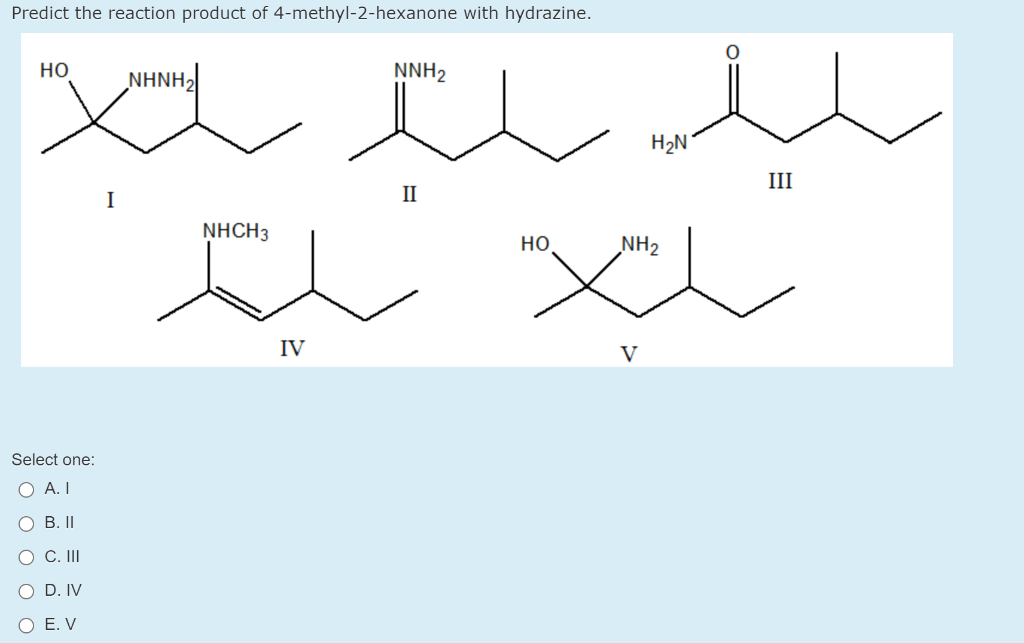 Solved Predict the reaction product of 4-methyl-2-hexanone | Chegg.com