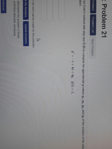 Solved :Problem 21 Problem Problem List Next Problenm Jse | Chegg.com