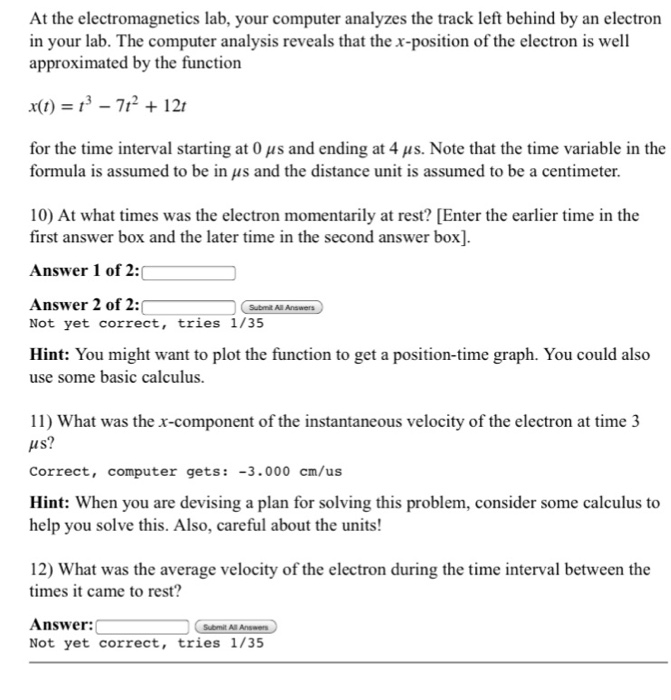 Solved At the electromagnetics lab, your computer analyzes | Chegg.com