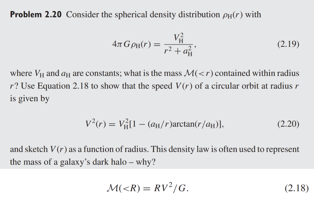 Solved Problem 2.20 Consider the spherical density | Chegg.com
