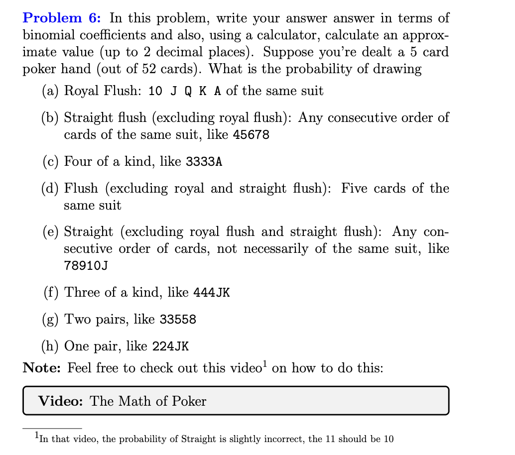Solved Problem 6: In this problem, write your answer answer | Chegg.com
