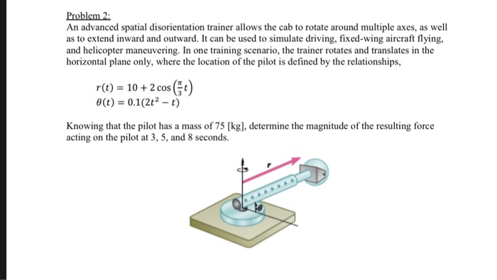 Solved Problem 2 An advanced spatial disorientation trainer | Chegg.com