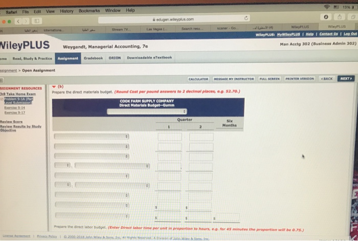 Solved NEX CES Problem 9-1A (Part Level Submission) Cook | Chegg.com