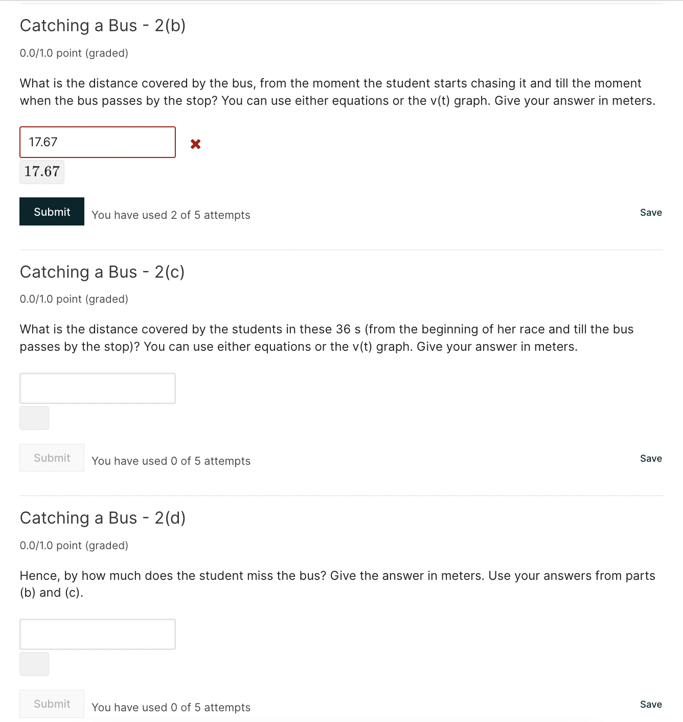 Solved In the video about the student catching a bus, we | Chegg.com
