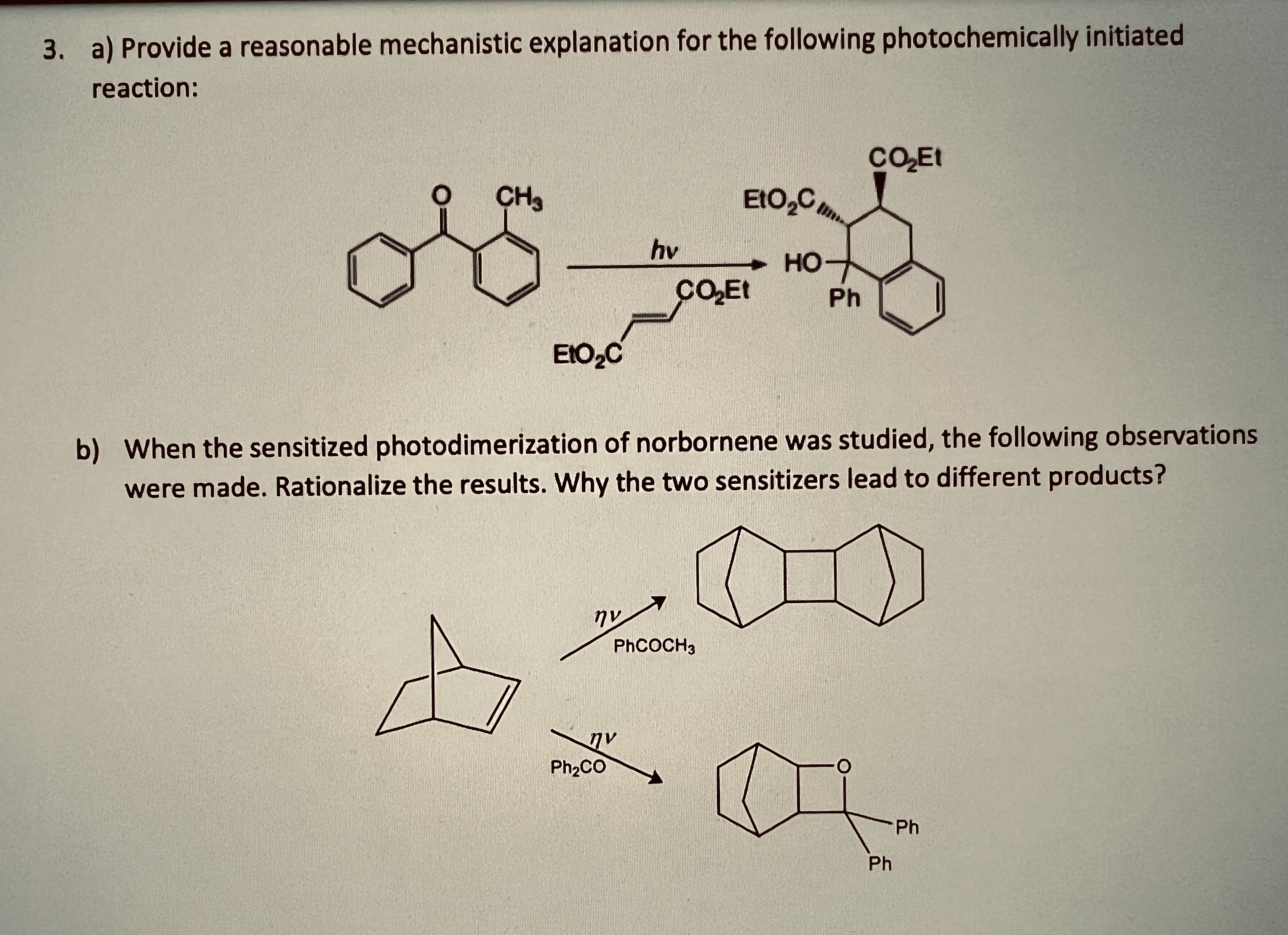 Solved a) Provide a reasonable mechanistic explanation for | Chegg.com
