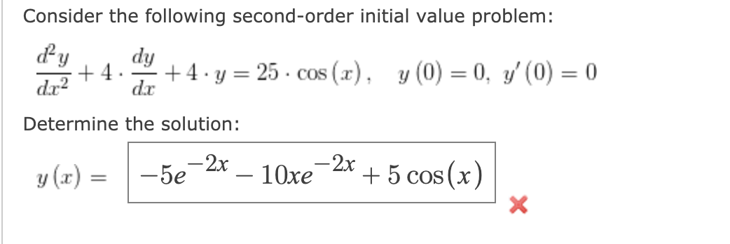 Solved Consider the following second-order initial value | Chegg.com