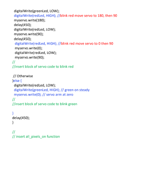 Solved Insert neoPixel code blocks into the incomplete | Chegg.com