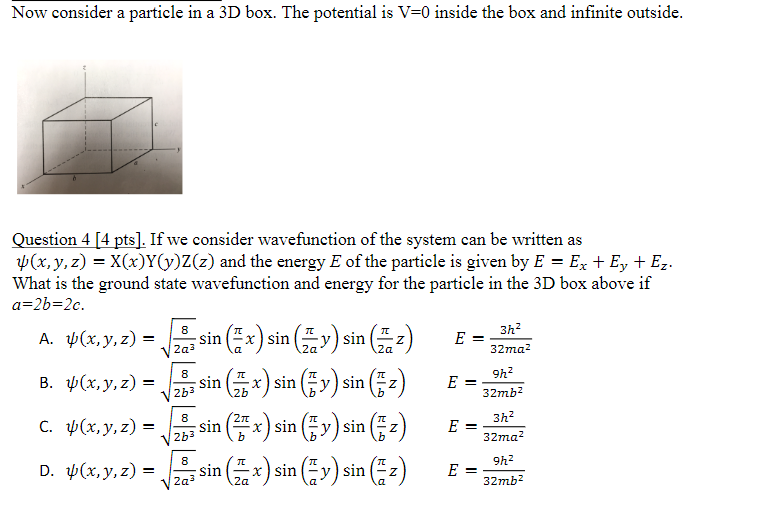 Solved If we consider wavefunction of the system can be | Chegg.com