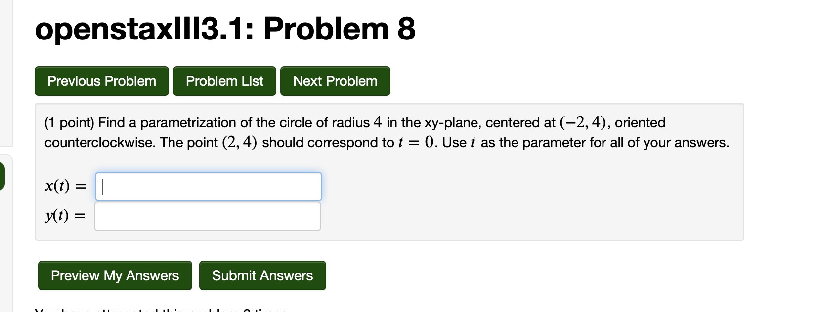 Solved openstaxl|13.1: Problem 4 Previous Problem Problem | Chegg.com