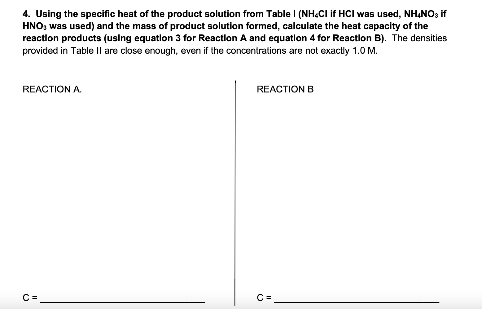 4. Using the specific heat of the product solution | Chegg.com