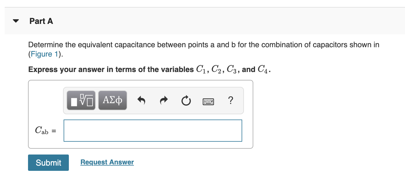 Solved Determine the equivalent capacitance between points a | Chegg.com