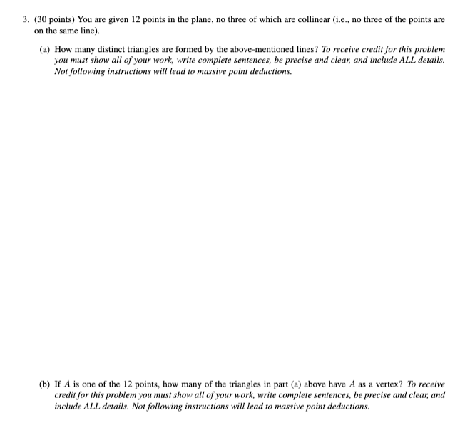 Solved 3. ( 30 points) You are given 12 points in the plane, | Chegg.com
