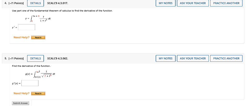 Solved /1 Points] SCALC9 4,3.017. Use part one of the | Chegg.com