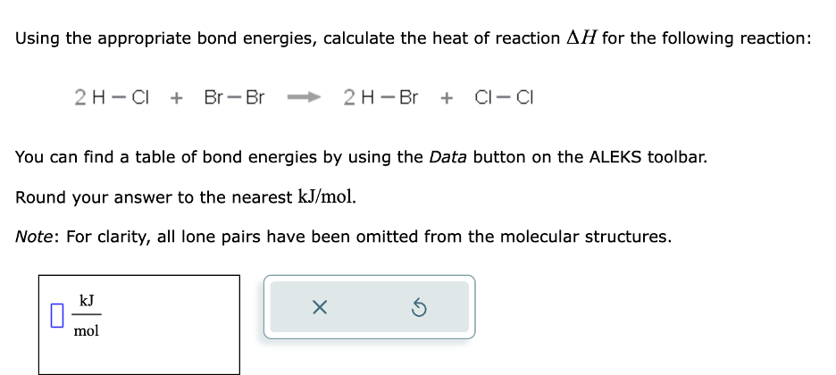 Solved Using the appropriate bond energies, calculate the | Chegg.com