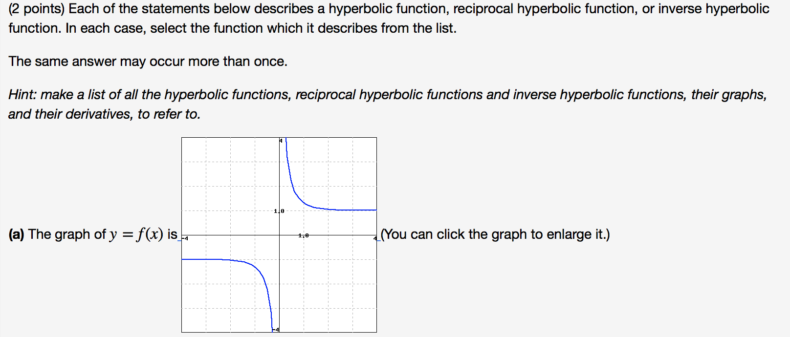 Solved (2 points) Each of the statements below describes a | Chegg.com