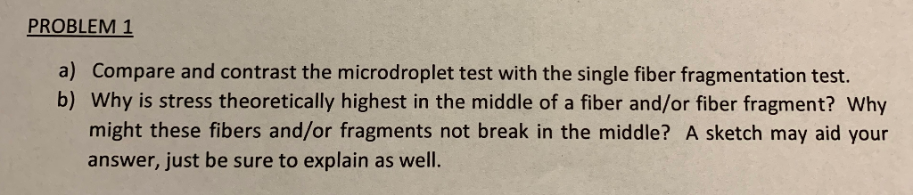 Solved PROBLEM 1 a) Compare and contrast the microdroplet | Chegg.com