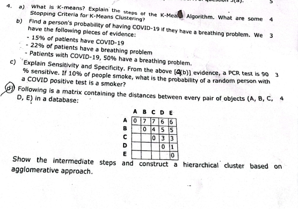 Solved 4. ﻿a) ﻿What is K-means? Explain the steps of the | Chegg.com