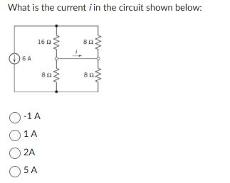 Solved What is the current \( ﻿i \) ﻿in the circuit shown | Chegg.com