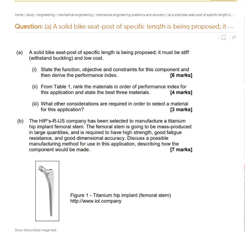 Solved home / study / engineering / mechanical engineering / | Chegg.com