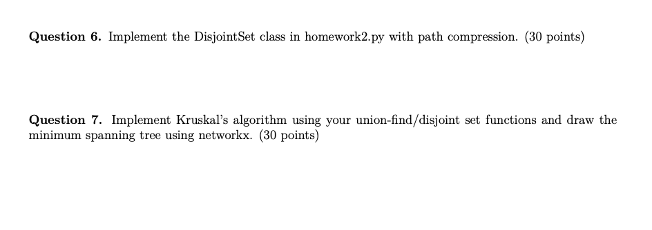 Solved Question 6. Implement the DisjointSet class in | Chegg.com